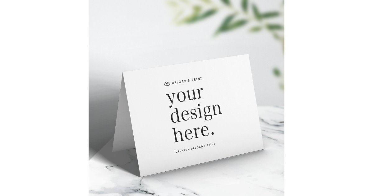 Folded Card | Design Upload 5x7 DIY Landscape Card | Zazzle