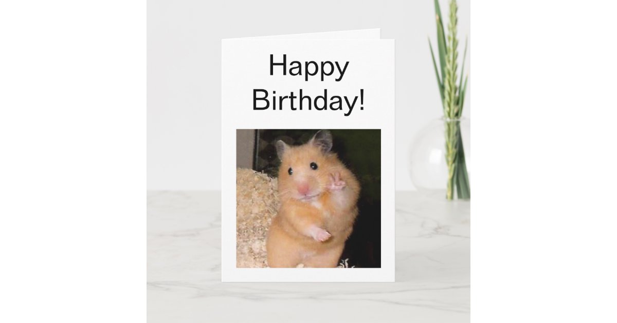 Folded Card Peace Hamster Meme | Zazzle