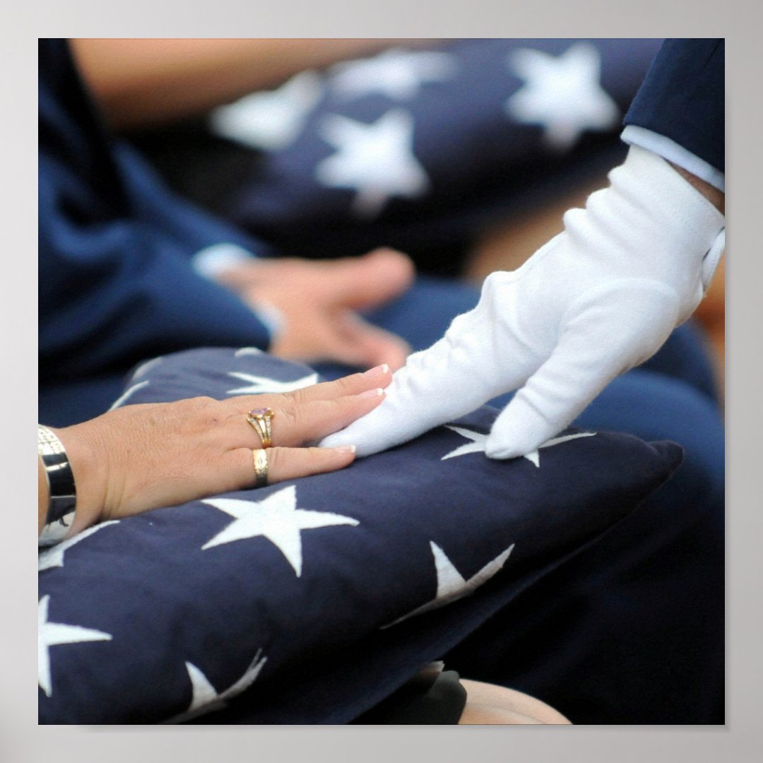 Folded Flags Memorial Poster | Zazzle