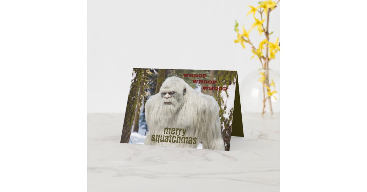 Folded Greeting Card bigfoot,sasquatch,squatching | Zazzle