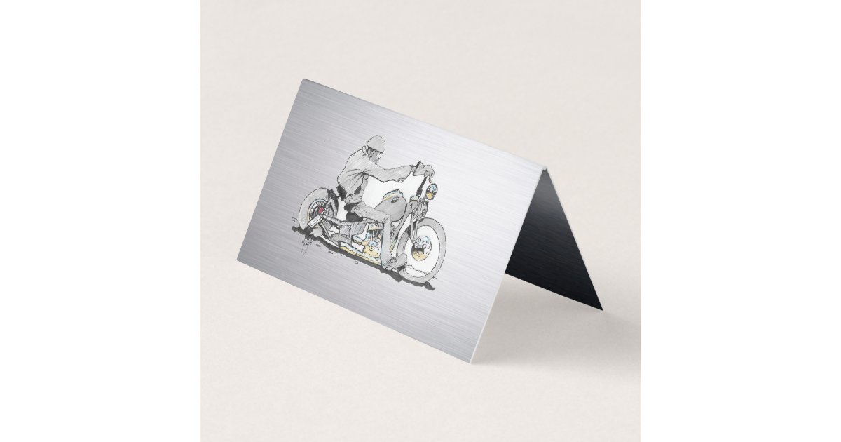 Folded motorcycle Business Card | Zazzle