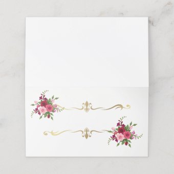 Folded Name Place Card | Zazzle