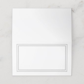 Folded Name Place Card-Borders Place Card | Zazzle