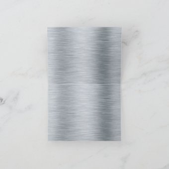 Folded Stainless Steel Greeting Card Metallic | Zazzle