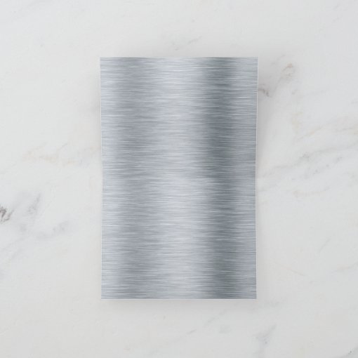Folded Stainless Steel Greeting Card Metallic | Zazzle