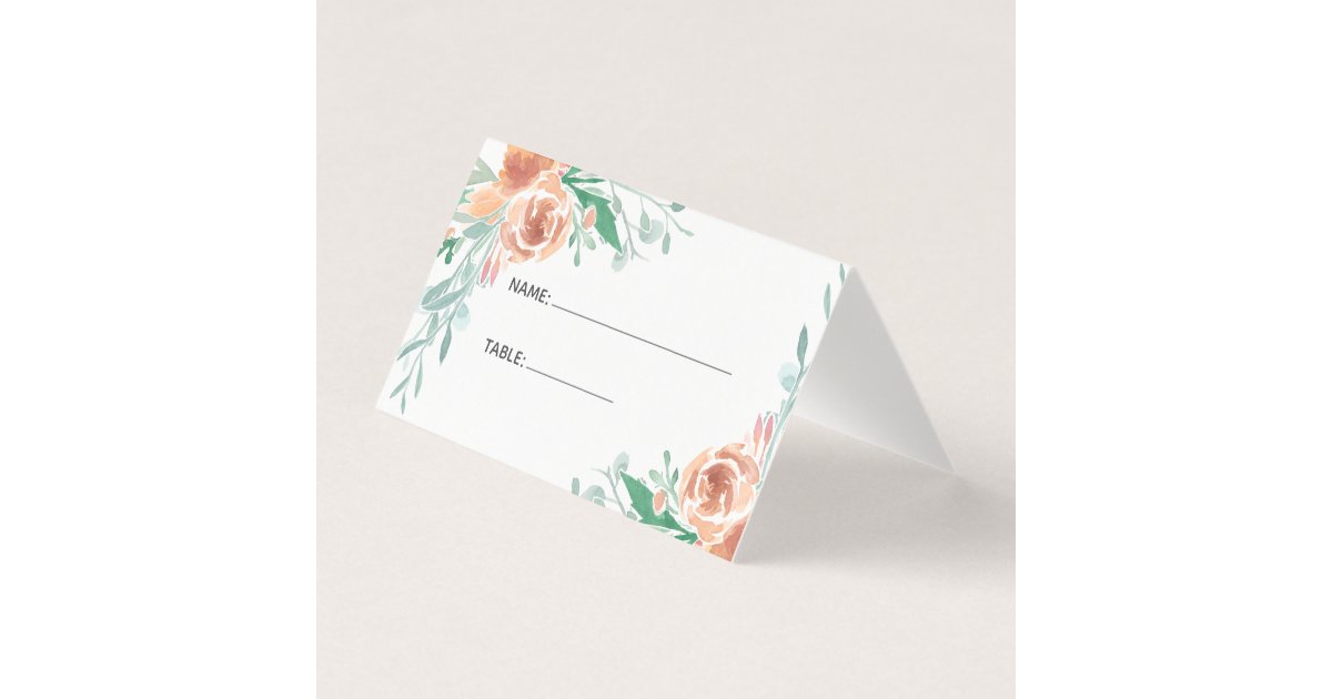 Folded table name business card | Zazzle
