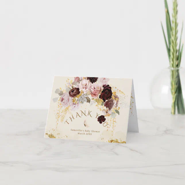 Folded Thank You Card | Zazzle