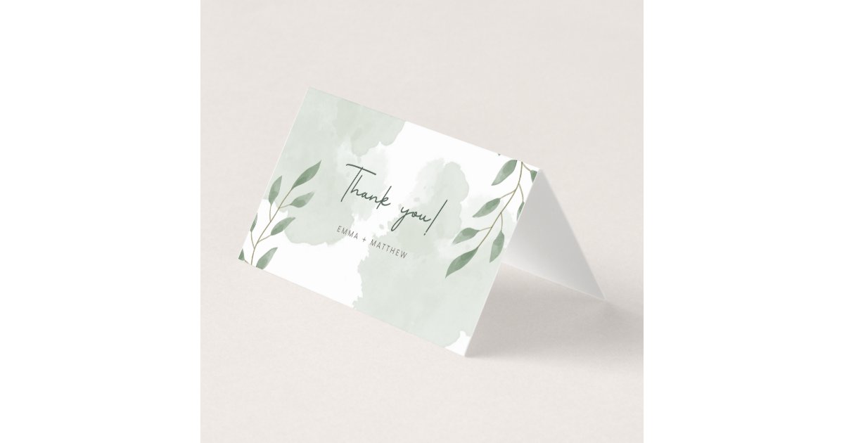 Folded Thank You Card | Zazzle
