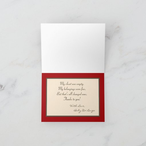 Folded Thank you Card Red Sock Monkey | Zazzle