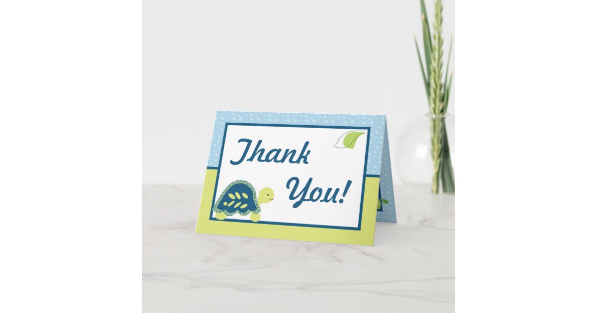 Folded Thank You Card Turtle Reef Ocean Sea Turtle | Zazzle