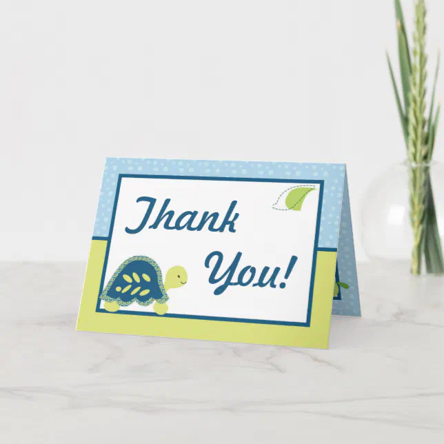Folded Thank You Card Turtle Reef Ocean Sea Turtle | Zazzle