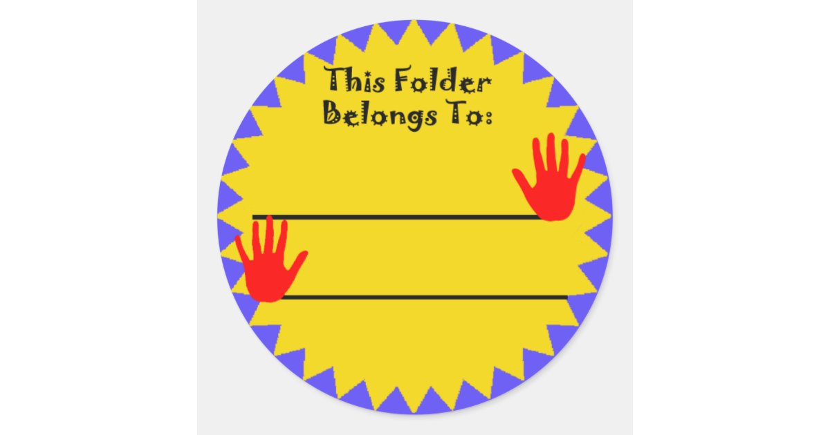 Folder Belongs to Sticker | Zazzle