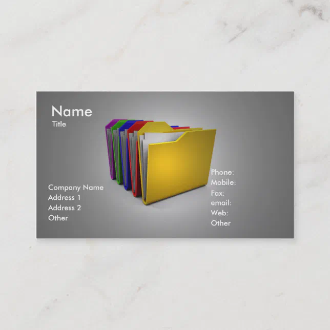 Folders Business Card | Zazzle