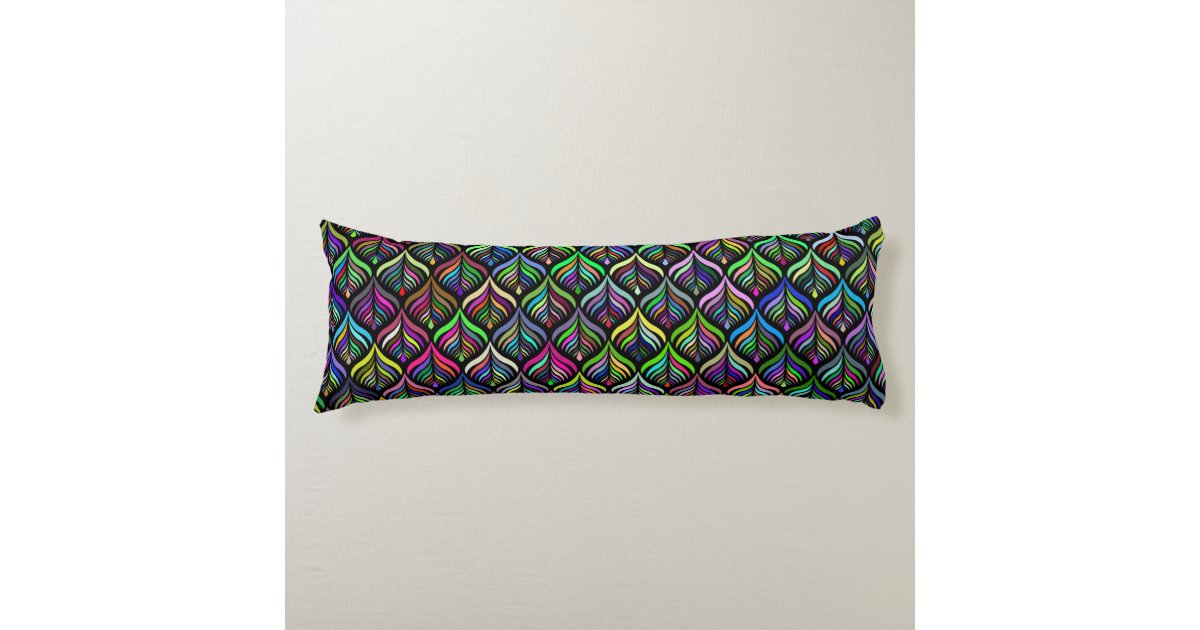 Folding Colors Abstract Rainbow Body Pillow | Zazzle