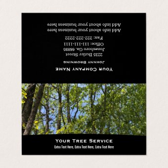 Folding Tree Service Business Cards | Zazzle
