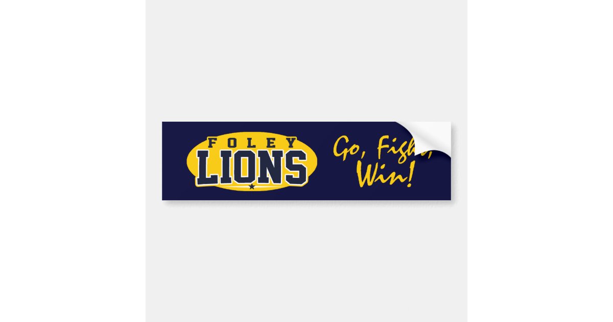 Foley High School; Lions Bumper Sticker | Zazzle