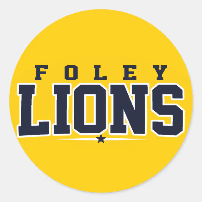 Foley High School; Lions Classic Round Sticker | Zazzle