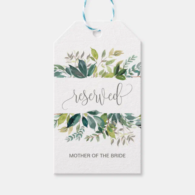 Foliage Reserved Chair Tags | Zazzle