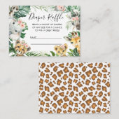 Foliage Safari Baby Shower Diaper Raffle Insert | Zazzle