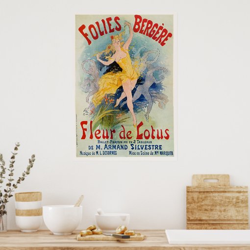Folies Bergere Poster by Jules Cheret | Zazzle