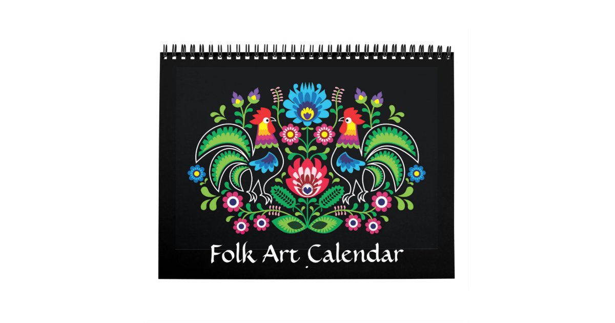 Folk Art Calendar | Zazzle