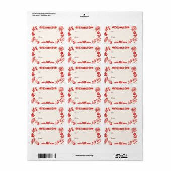 Folk Art Holiday Gift Tag Labels | Zazzle