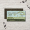 Folk Art Landscape Primitive Americana Trees Business Card | Zazzle