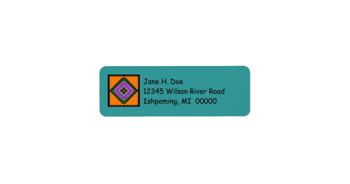 Folk Art Motifs Address Labels ~ EZ2 Change Info | Zazzle