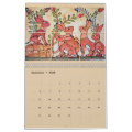 Folk Art Rabbits by Tuzi Willams Rabbit Tile & Art Calendar | Zazzle