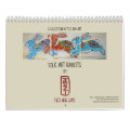 Folk Art Rabbits by Tuzi Willams Rabbit Tile & Art Calendar | Zazzle