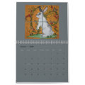 Folk Art Rabbits by Tuzi Willams Rabbit Tile & Art Calendar | Zazzle