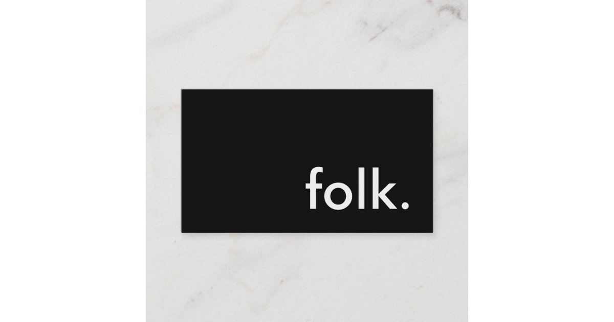folk. business card | Zazzle