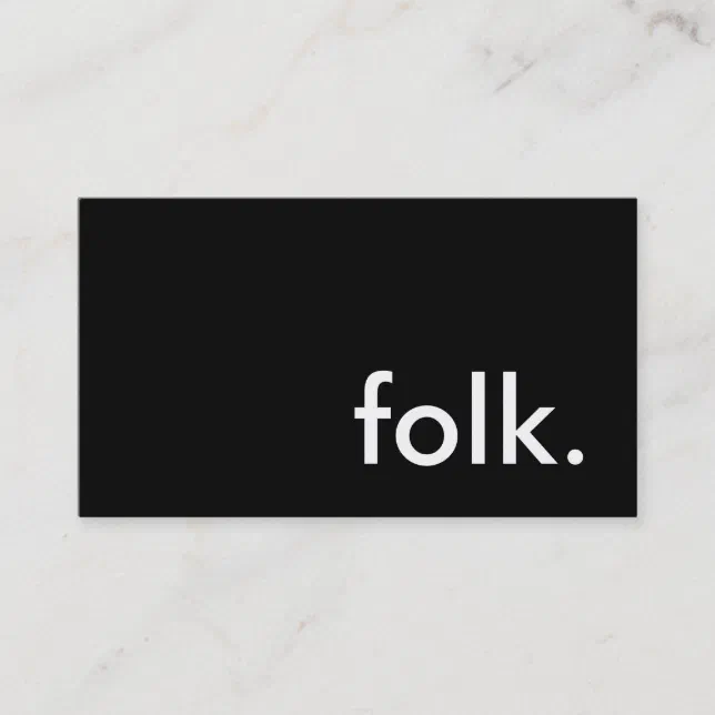 folk. business card | Zazzle
