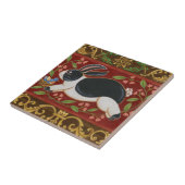 Folk Rabbit Tile | Zazzle