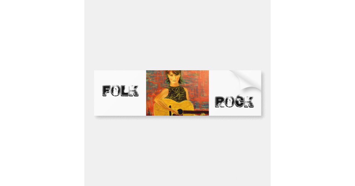 Folk Rock Bumper Sticker | Zazzle