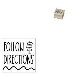 Follow Directions Teacher Stamp | Zazzle
