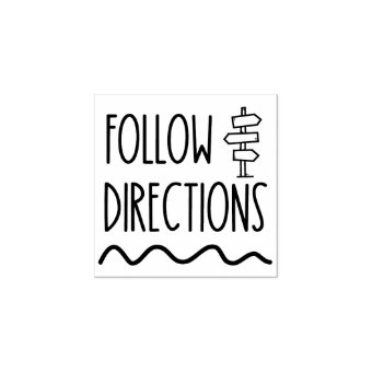 Follow Directions Teacher Stamp | Zazzle