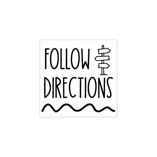 Follow Directions Teacher Stamp | Zazzle