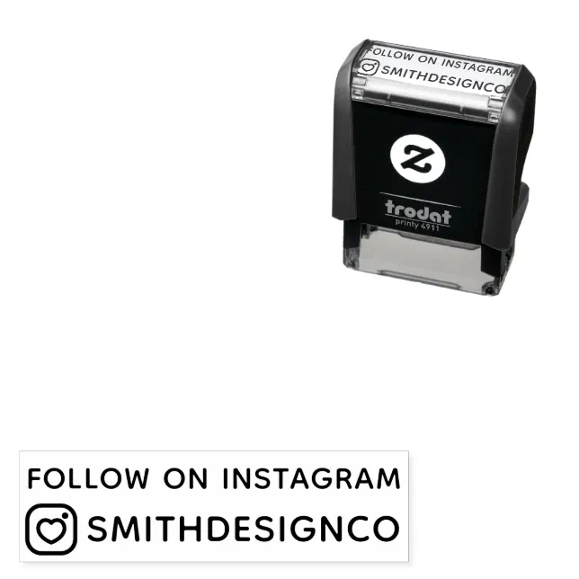 Follow on Instagram Small Business Self-inking Stamp | Zazzle