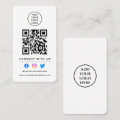 Follow Scan To Connect With Us QR Code Your Logo Business Card | Zazzle