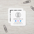 Follow Scan To Connect With Us Your Logo QR Code Square Business Card ...