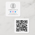 Follow Scan To Connect With Us Your Logo QR Code Square Business Card ...