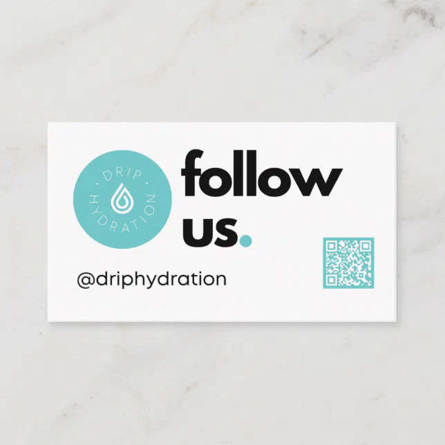 Follow Us Business Card | Zazzle