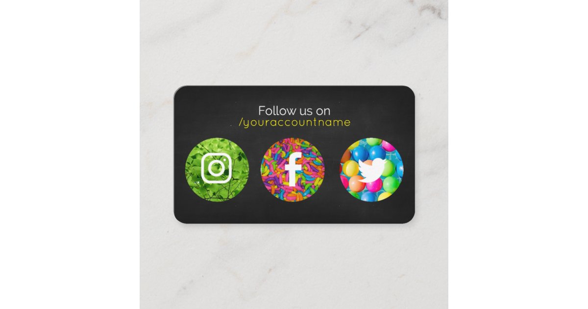 Follow us on business card | Zazzle