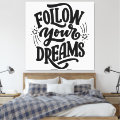 Follow your dreams in Dream vision board Canvas Print | Zazzle