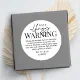 Food Allergy Minimalist Bakery Safety Warning Classic Round Sticker ...