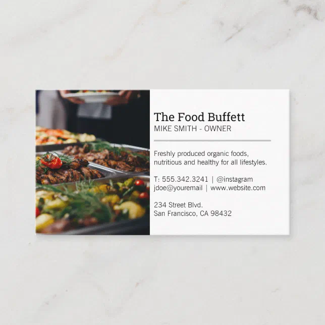 Food Buffet | Restaurant Business Card | Zazzle