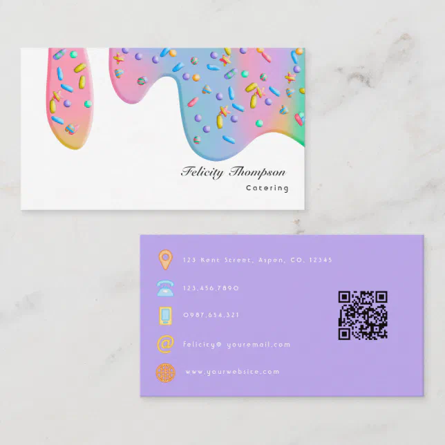 Food Catering QR Code Business Card | Zazzle