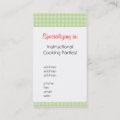 Food Chef Cooking Business Card | Zazzle