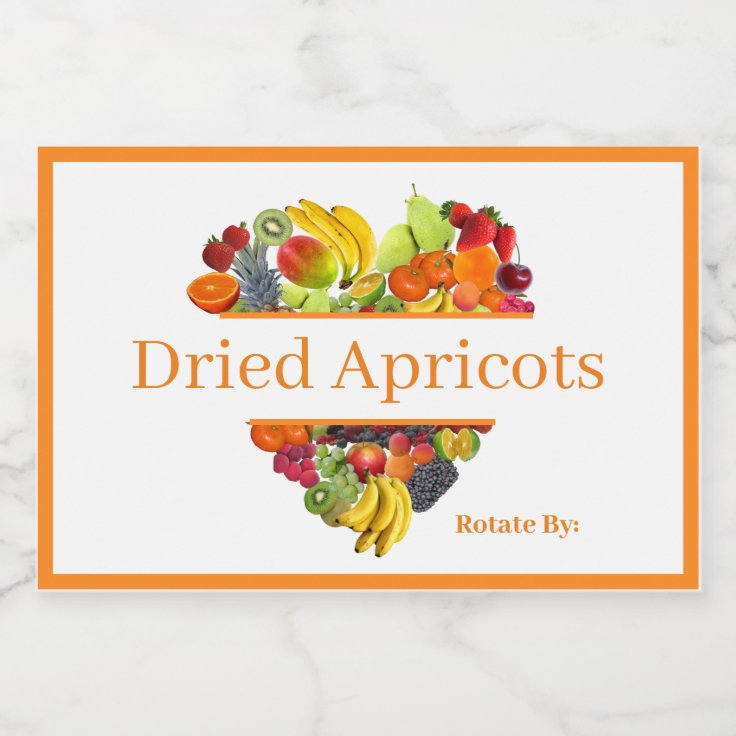 Food Container Canister Label Dried Apricots | Zazzle